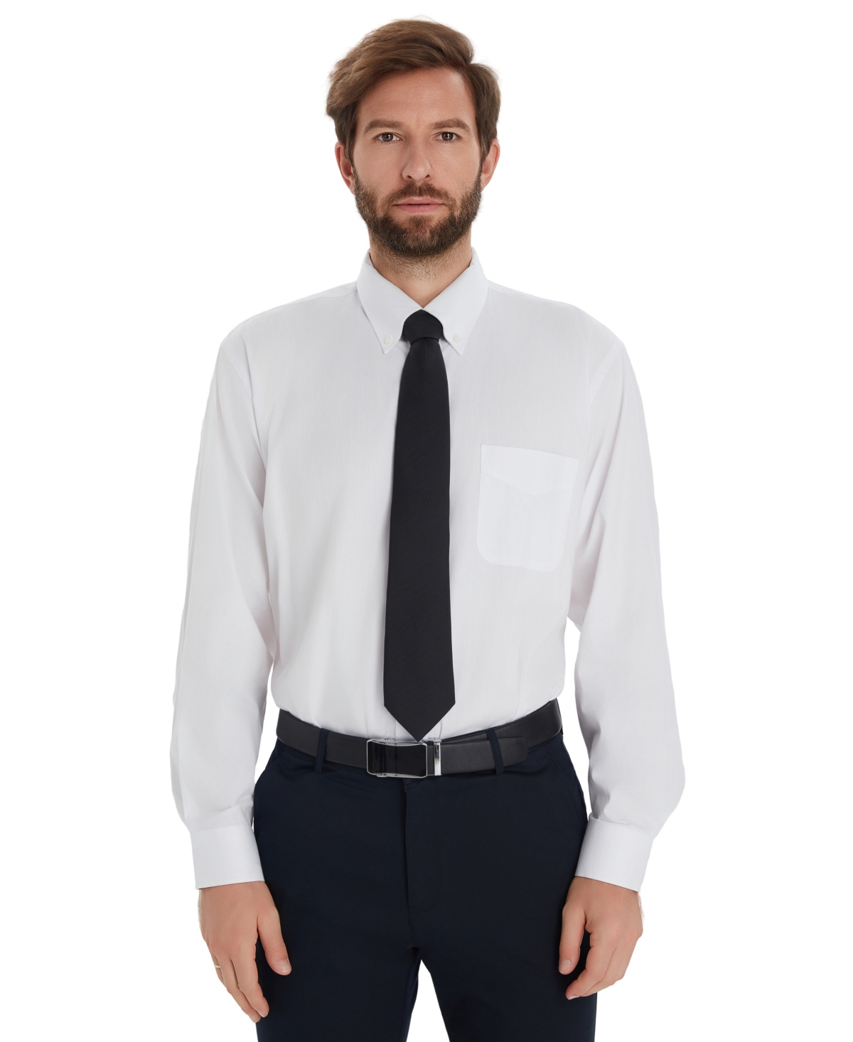 Click here for Club Room Mens Pinpoint Button Front Solid Dress S... prices