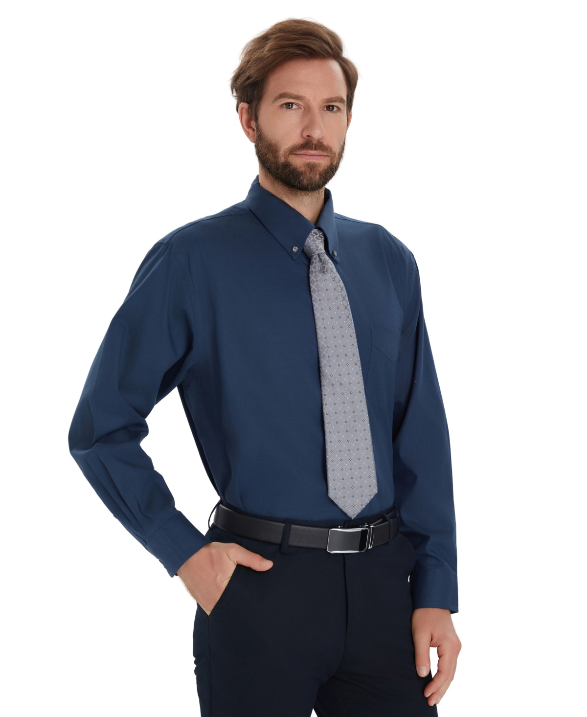 Click here for Club Room Mens Pinpoint Button Front Solid Dress S... prices