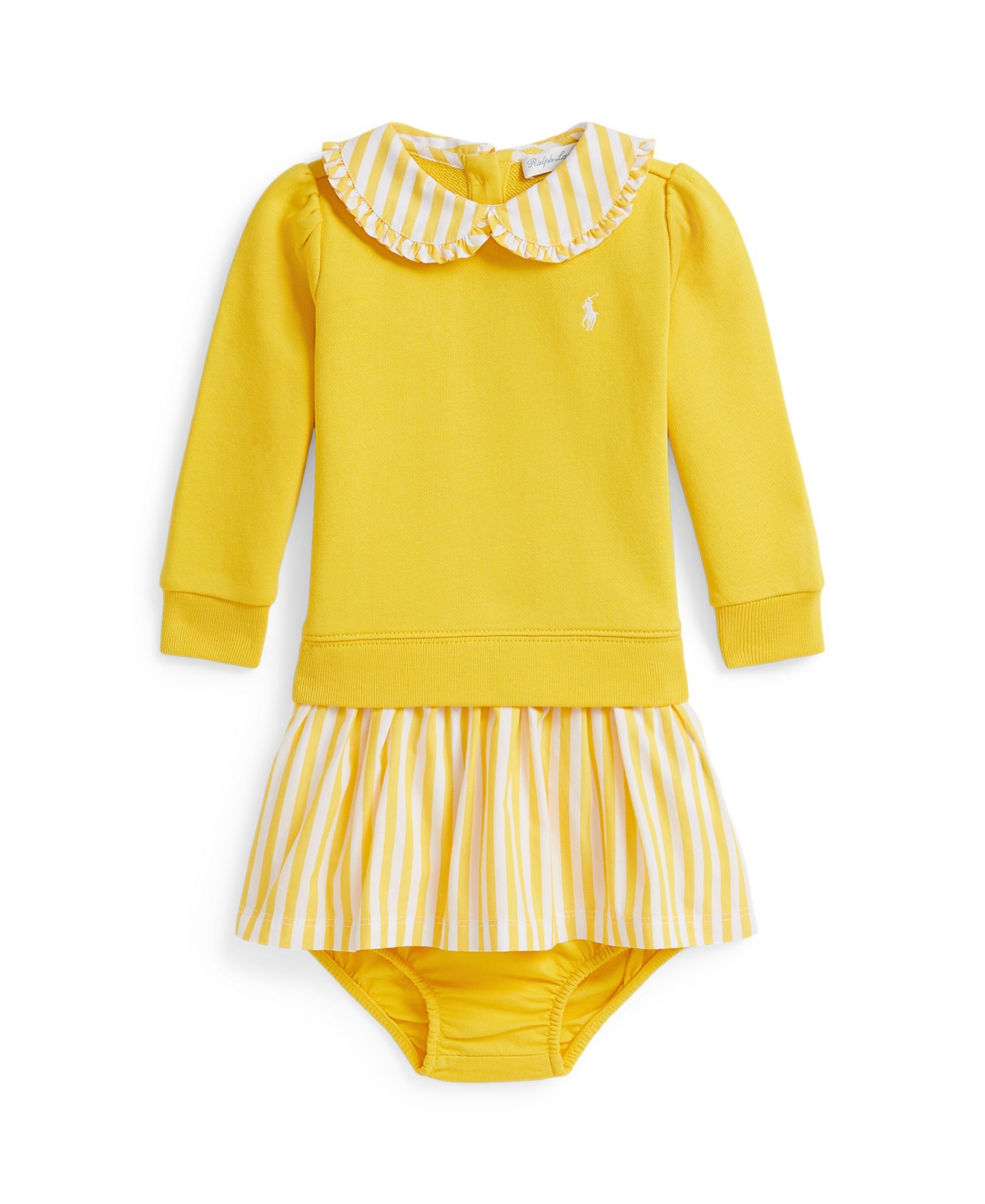 Click here for Polo Ralph Lauren Baby Girls Striped Loopback Flee... prices