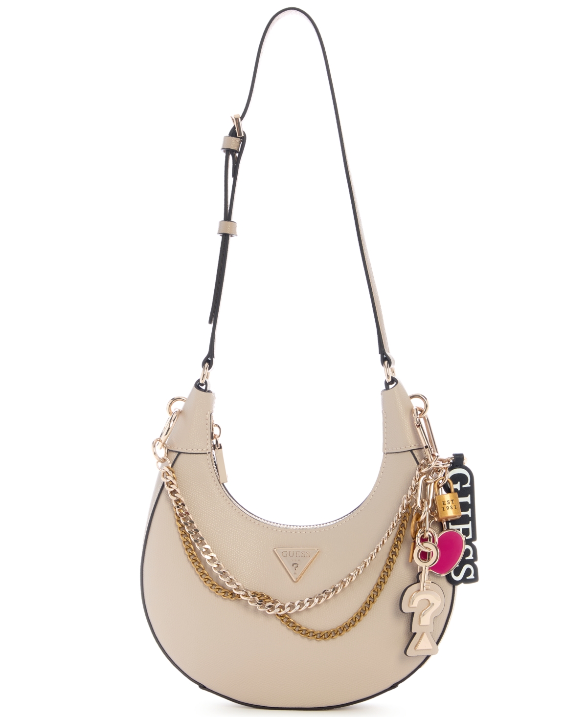 Click here for Guess Davina Small Shoulder Bag - Beige prices