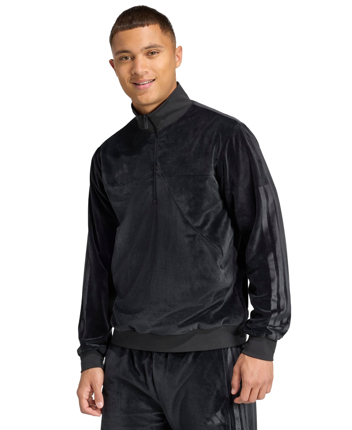 Click here for adidas Mens House of Tiro Velour Half-Zip Track Ja... prices