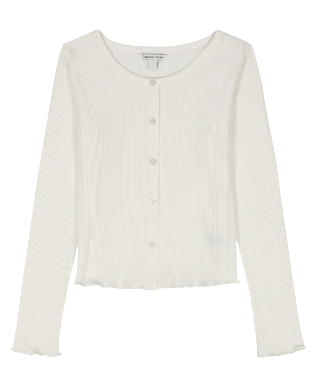 Click here for Calvin Klein Girls 7-16 Variegated Long-Sleeve Top... prices