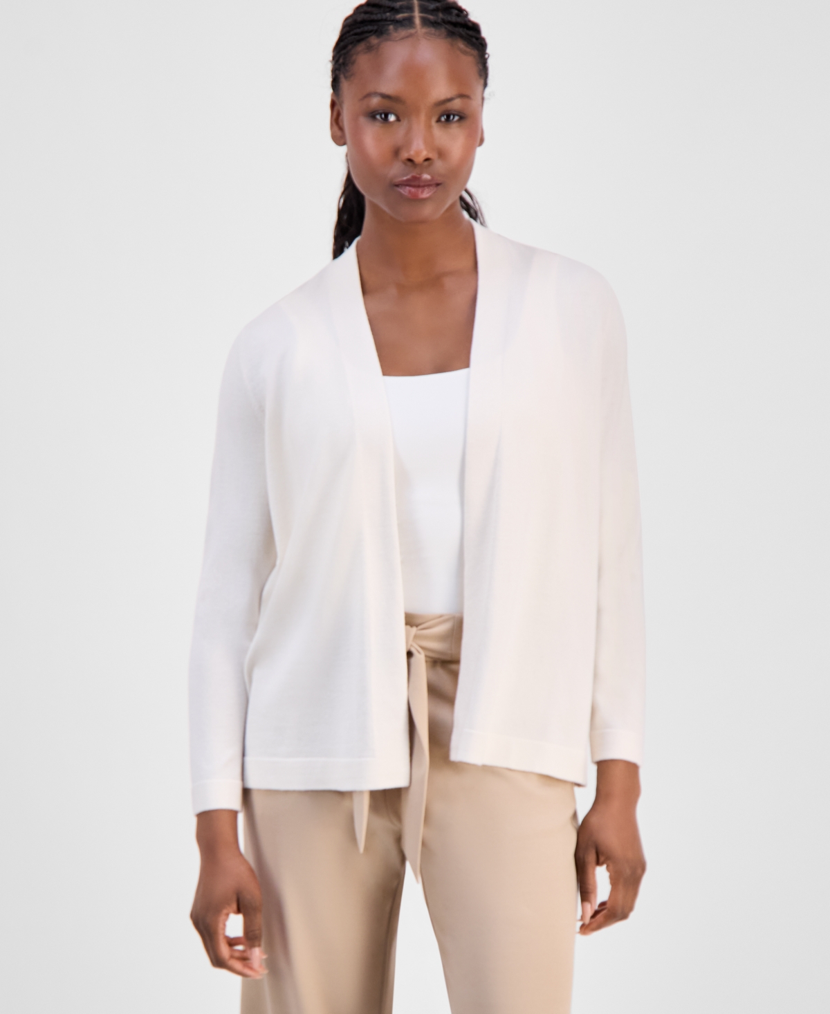 Click here for Ak Anne Klein Petite Chatham Open-Front Cardigan -... prices