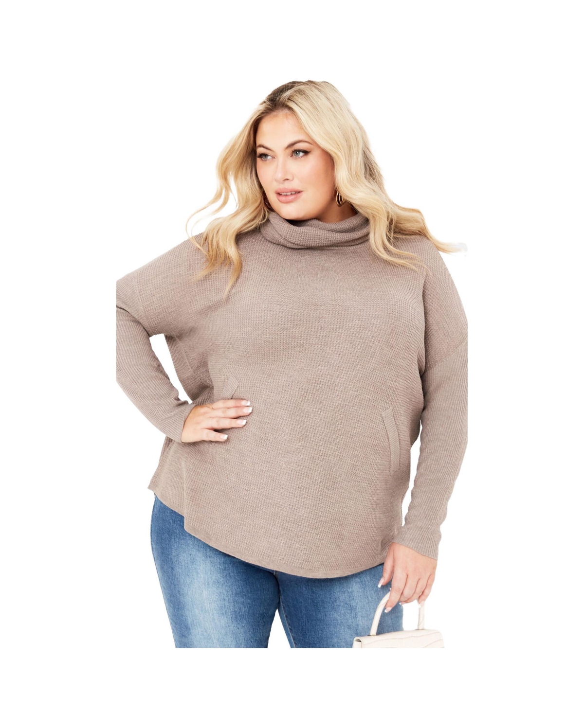 Click here for Avenue Womens Ash Turtleneck Close Fit Sweater - L... prices