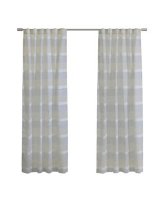 Click here for Habitat 100 Polyester Nathan Stripe Sheer Faux Lin... prices