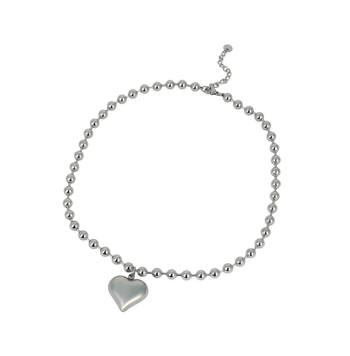 Click here for Womens The Puffer-Cuoer Pendant Necklace - Chrome... prices