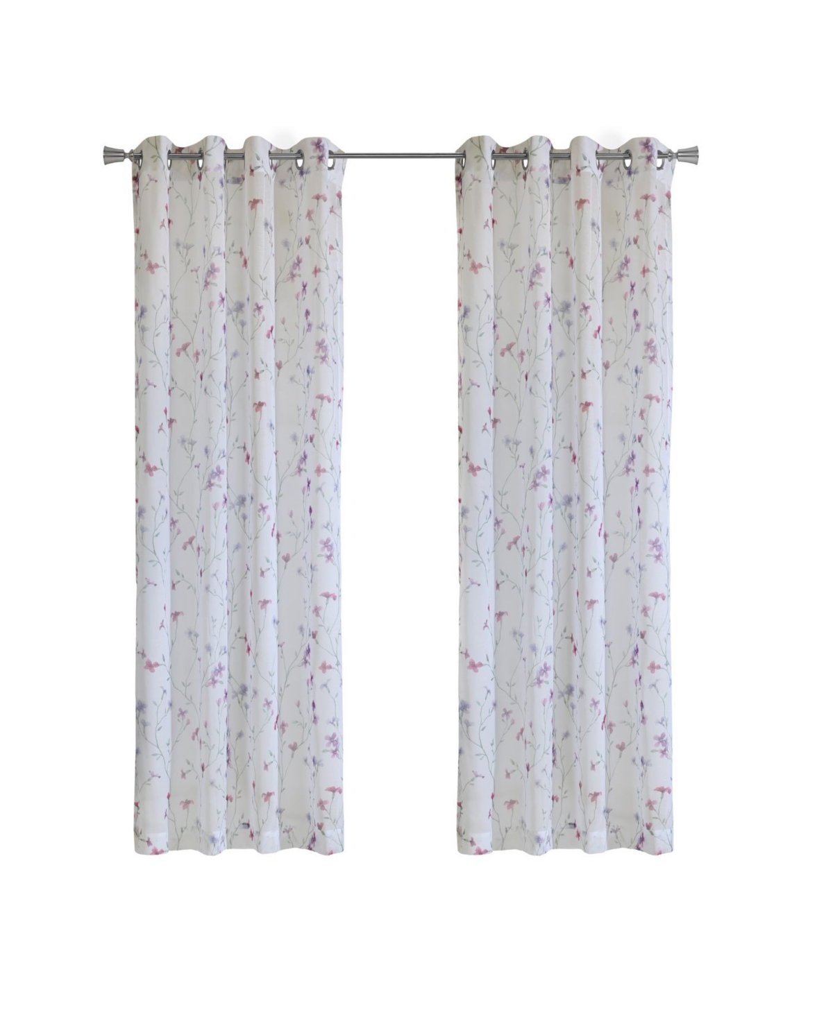 Click here for Habitat 100 Polyester Hazel Sheer Faux Linen Flora... prices