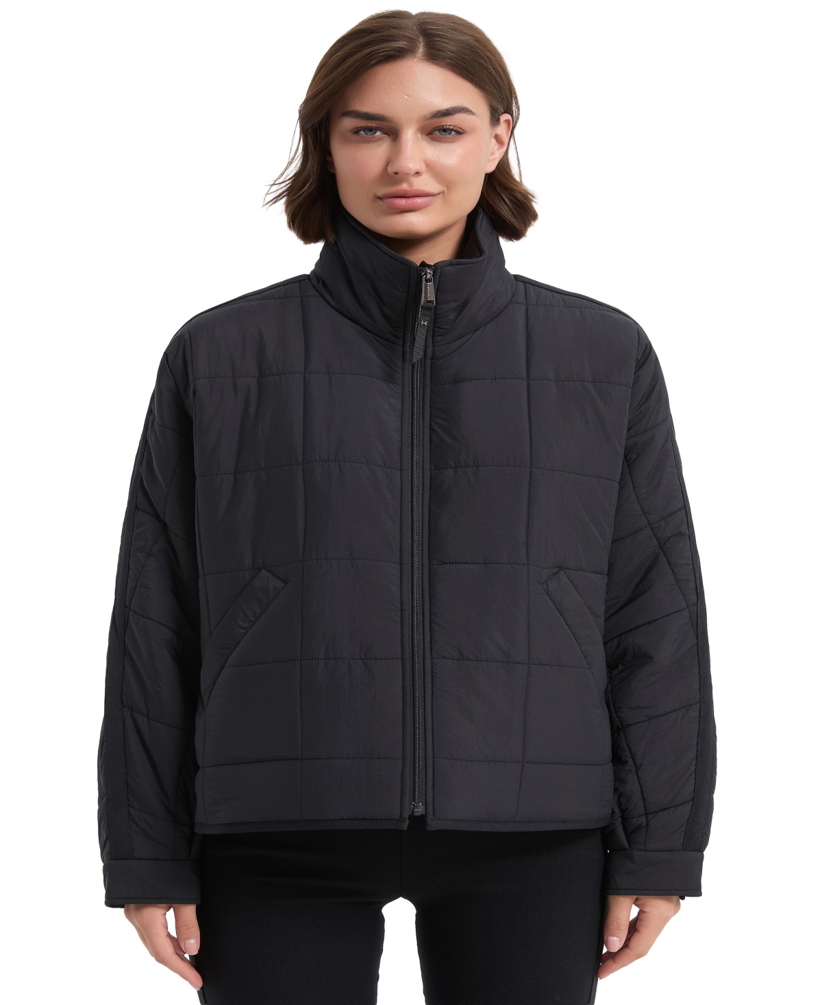 Click here for Hawke & Co. Womens Crinkle Oversized Quilted Jacke... prices