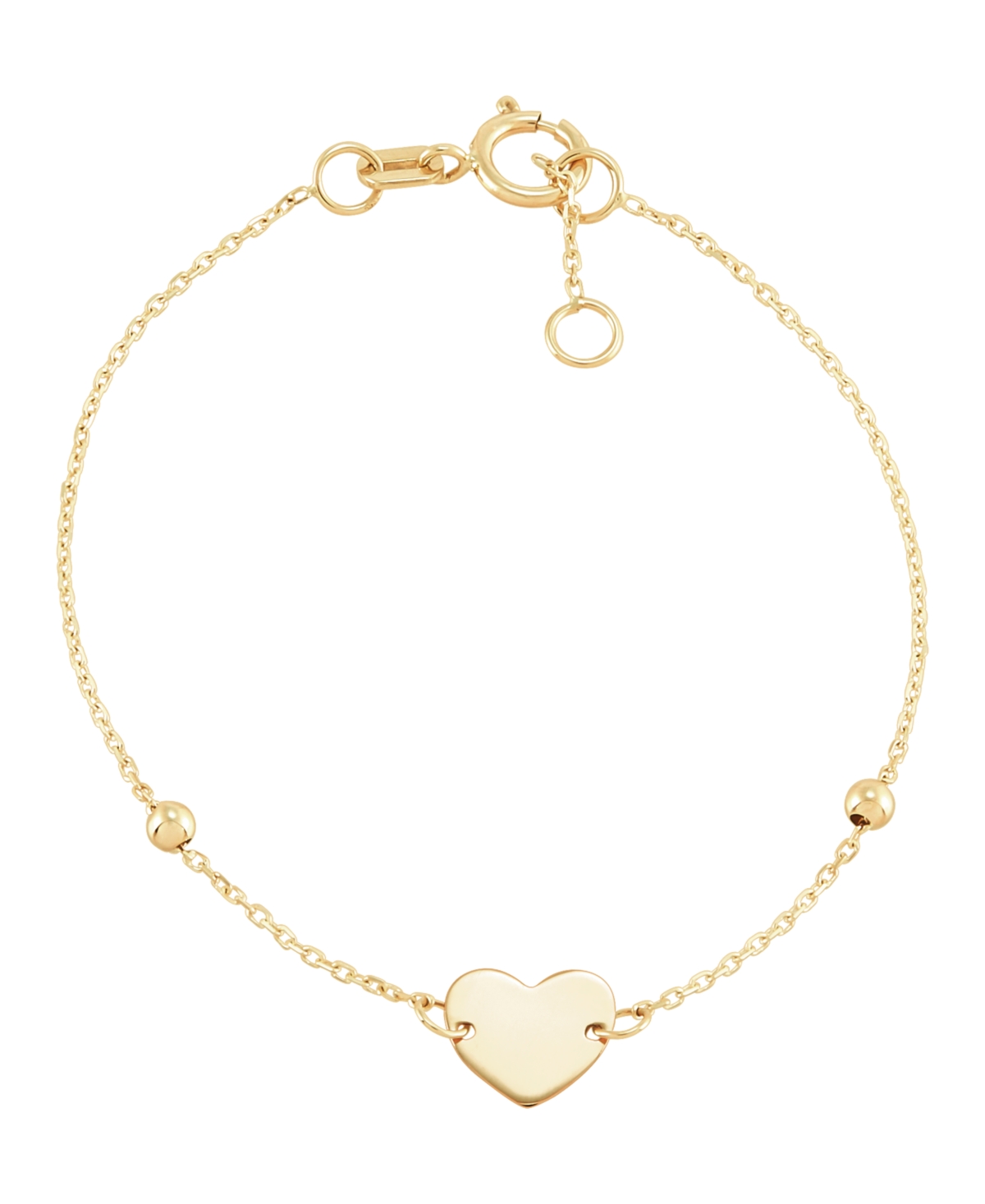 Click here for Italian Gold Heart Bracelet in 14k Yellow Gold prices