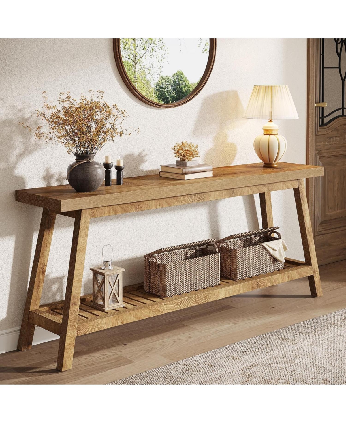 Click here for Tribesigns Farmhouse Console Entryway Table: 70.9... prices