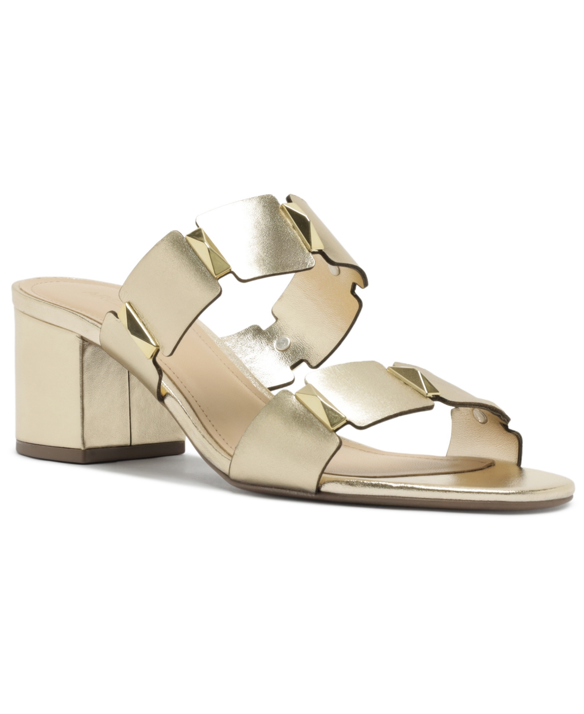 Click here for Arezzo Womens Lyra Mid Block Sandal - Platino prices