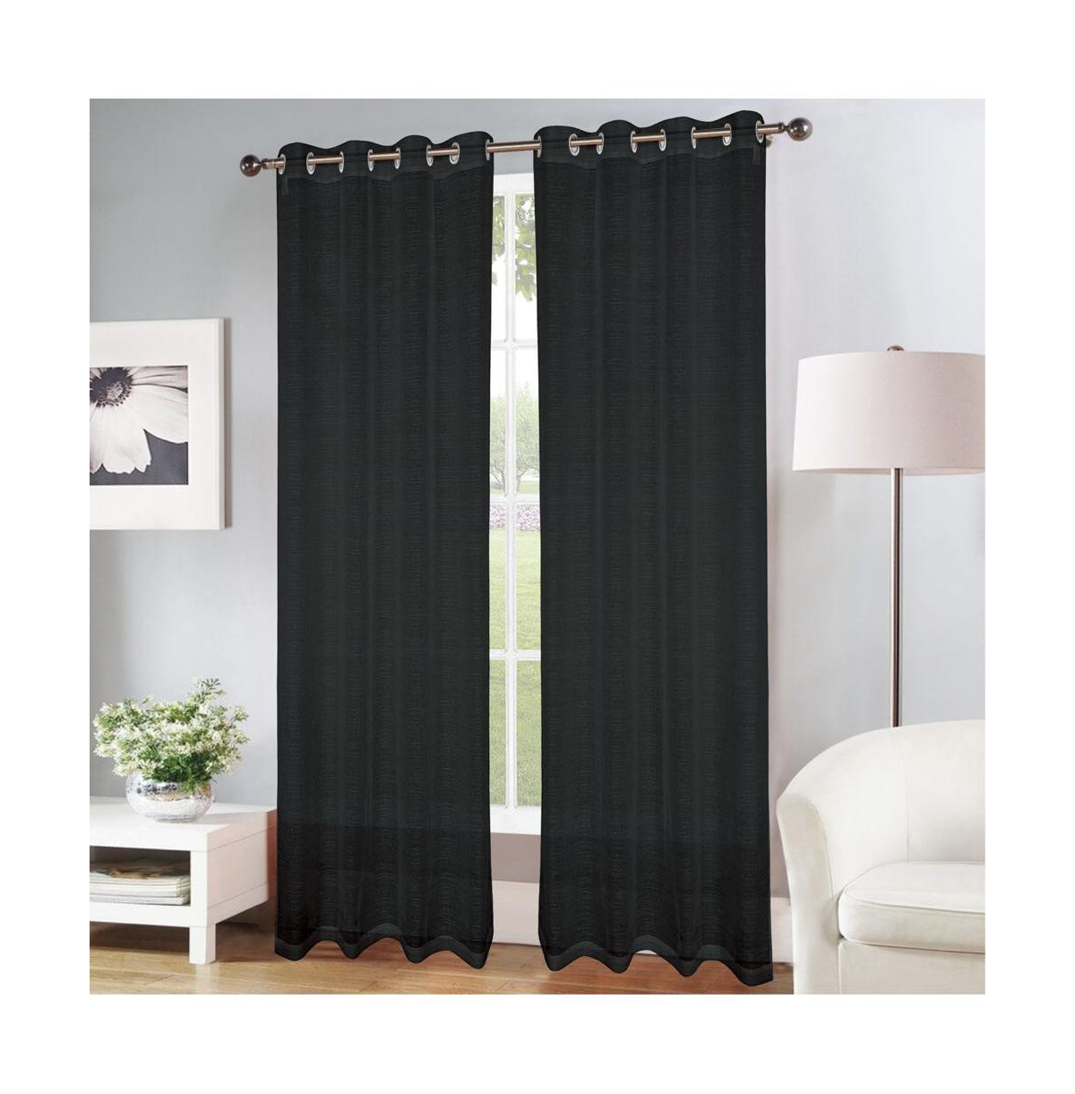 Click here for Olivia Gray Erica Doily Stripe Grommet Panel Pair... prices