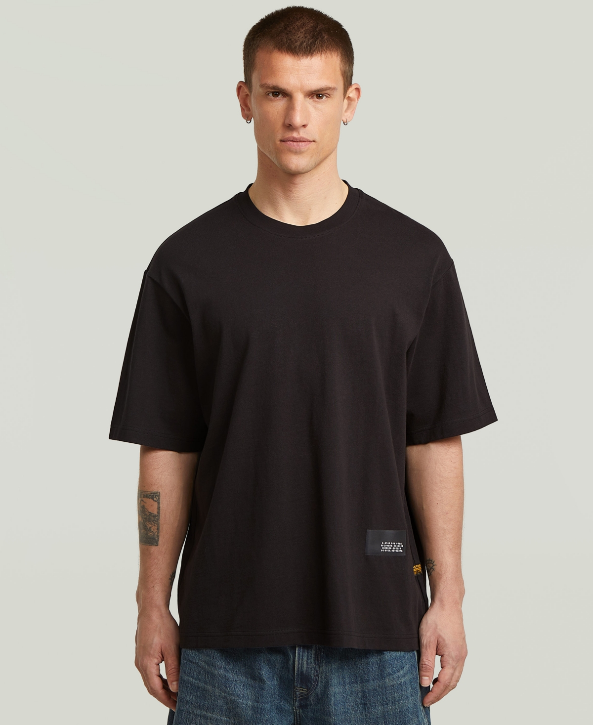 Click here for G-Star Raw Mens Badge Boxy Crewneck Graphic T-Shir... prices