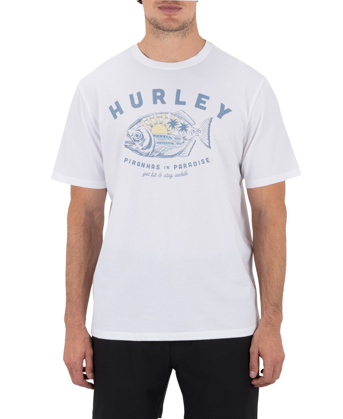 Click here for Hurley Mens Piranhas Short-Sleeve Crewneck T-Shirt... prices