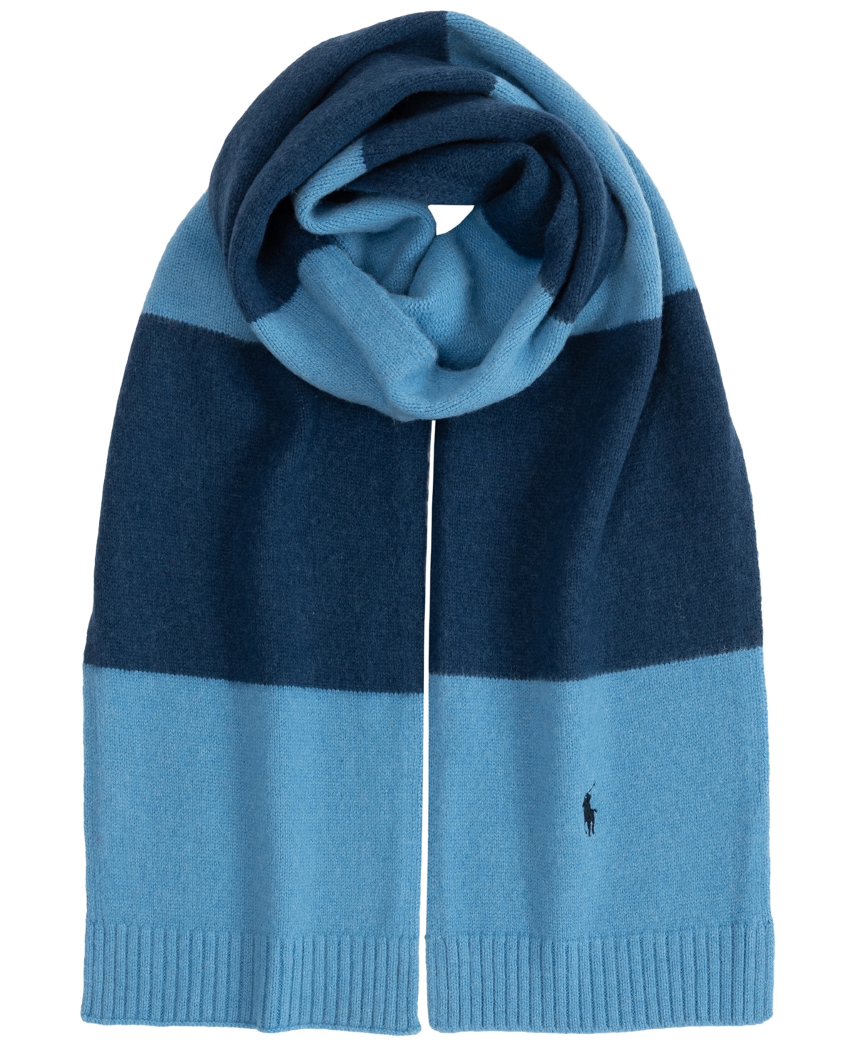 Click here for Polo Ralph Lauren Mens Striped Scarf - Navy Blue prices
