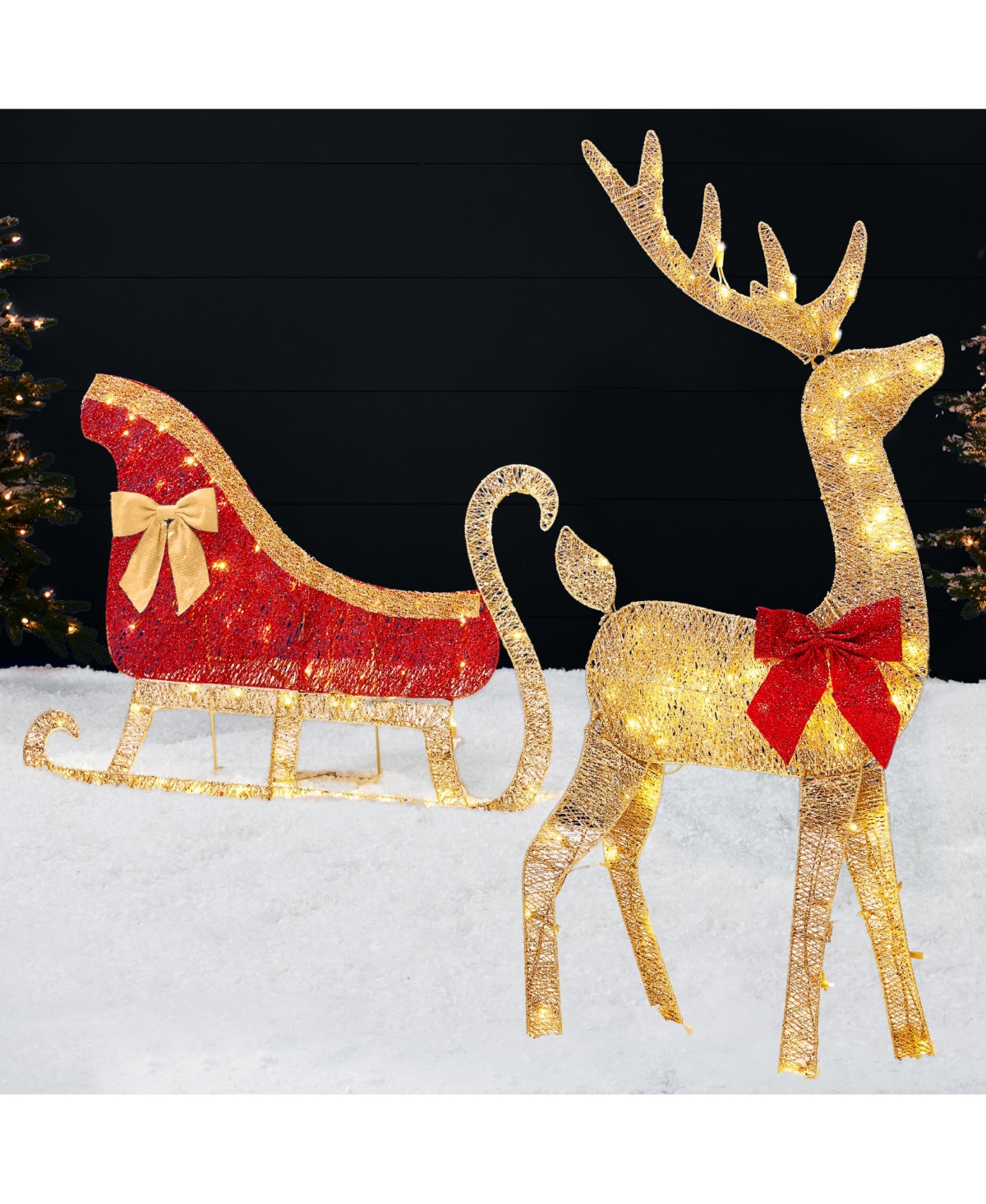 Click here for Best Choice Products Lighted 2D Reindeer & Sleigh... prices