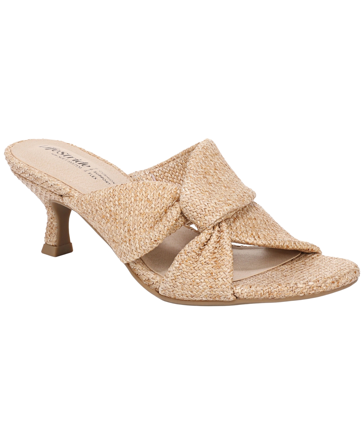 Click here for LifeStride Womens Nori Slide Sandals - Tan prices