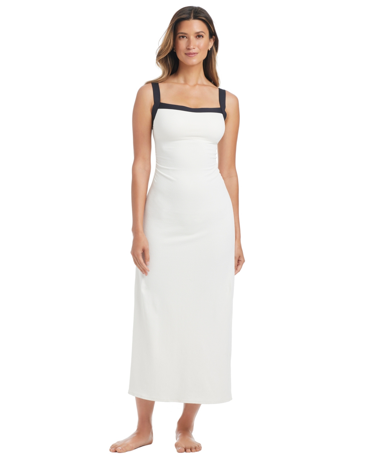 Click here for Bleu by Rod Beattie Womens Square Neck Midi Dress... prices