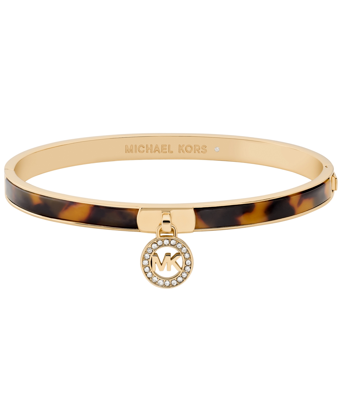 Click here for Michael Kors Tortoise Inlay Logo Bangle Bracelet -... prices