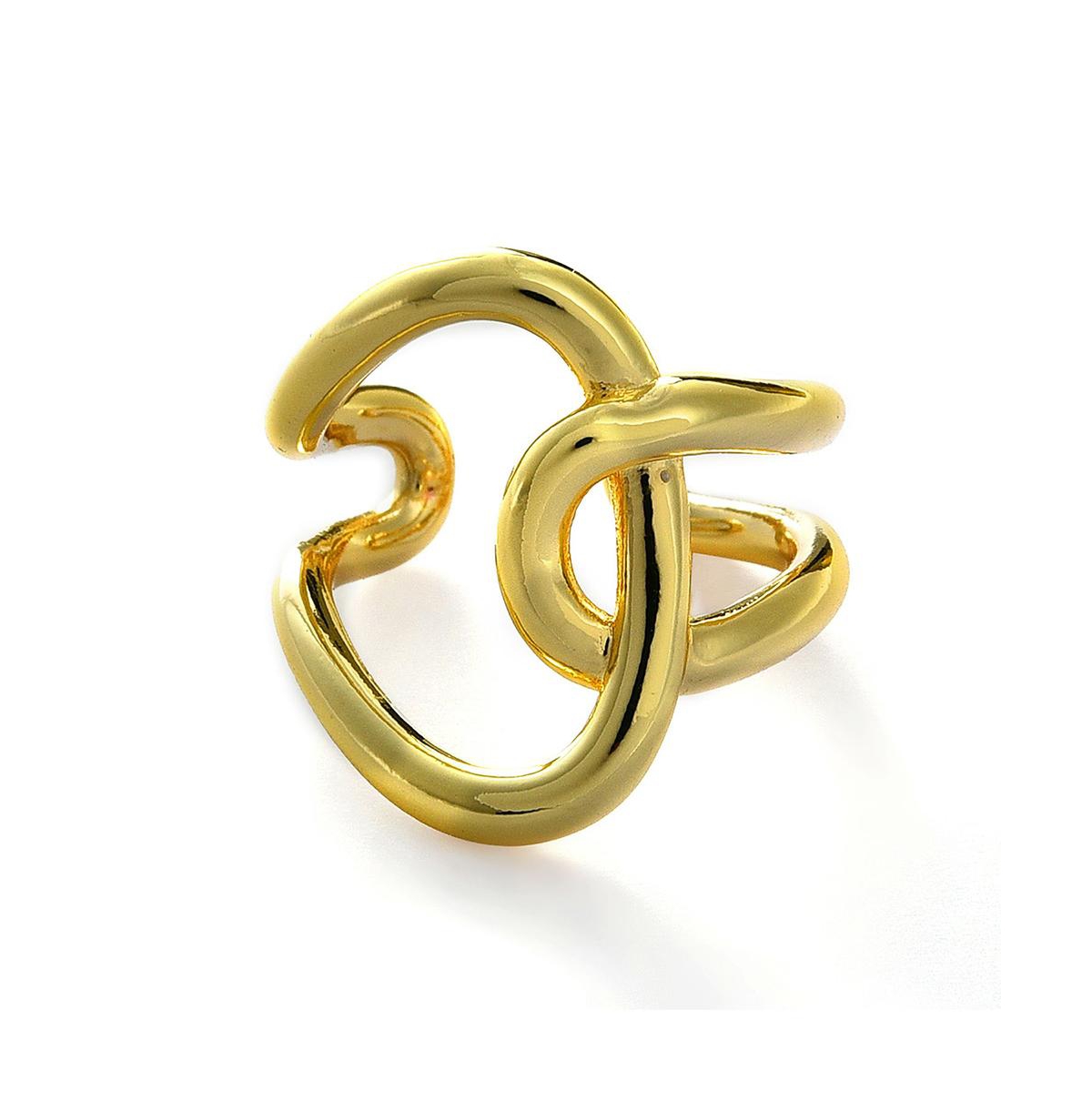 Click here for Sohi Womens Gold Abstract Twist Open Ring - Gold prices