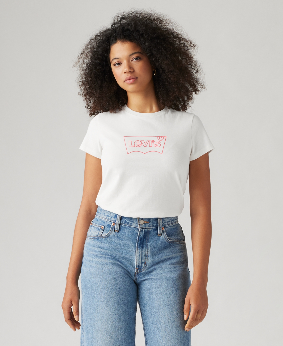 Click here for Levis Womens Perfect Graphic Logo Cotton T-shirt -... prices