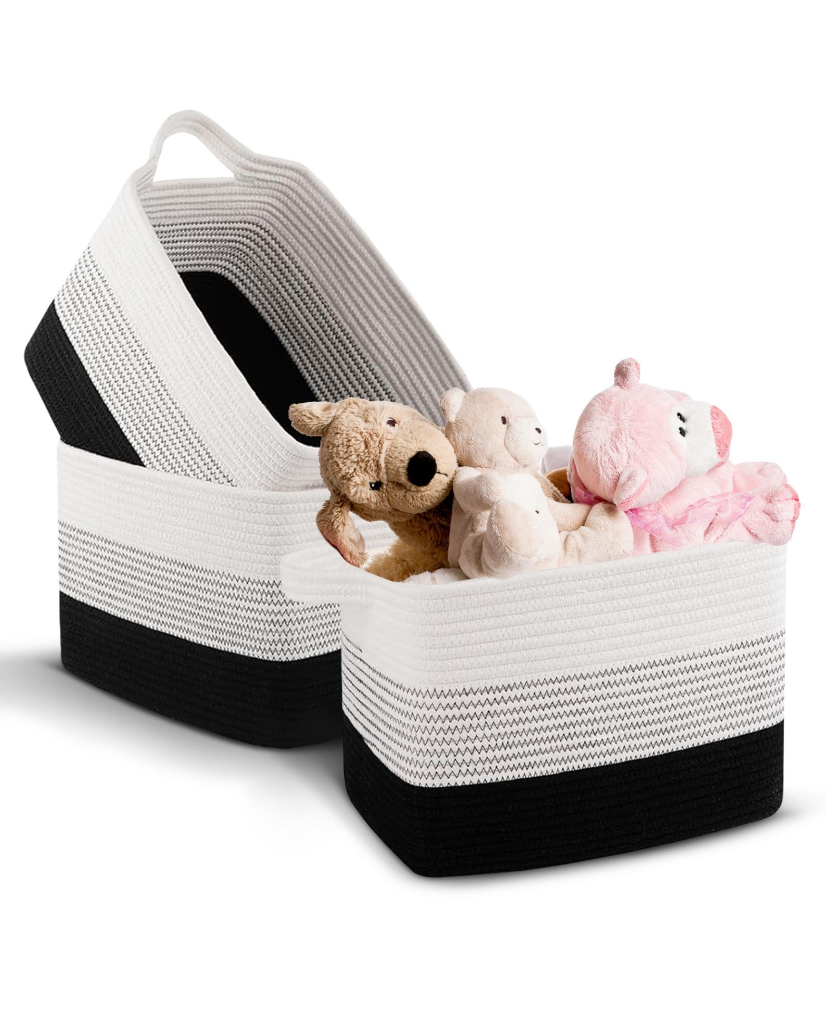 Click here for Cheer Collection Set of 3 Woven Cotton Rope Storag... prices