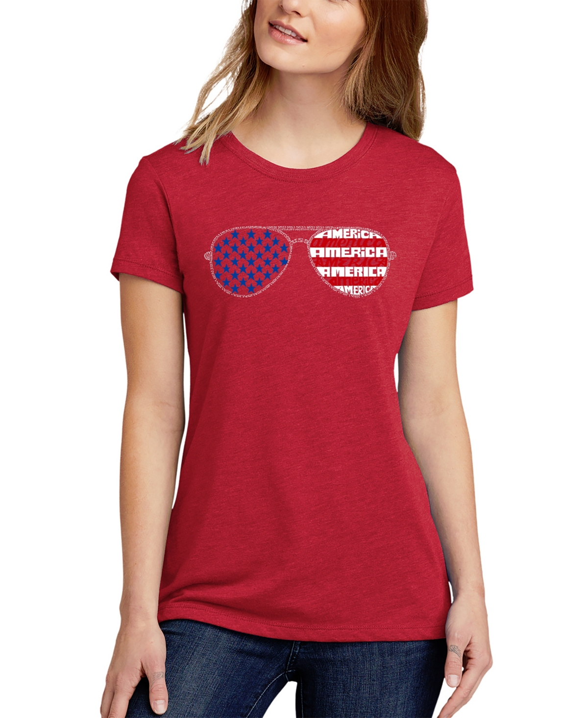 Click here for La Pop Art Womens Americana Sunglasses Word Art Cr... prices