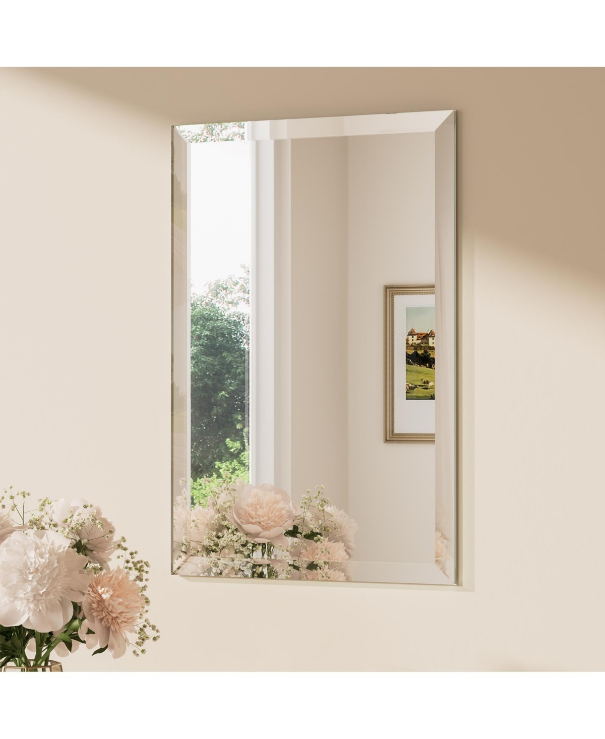 Click here for Keonjinn Inch Beveled Bathroom Vanity Mirror Shatt... prices