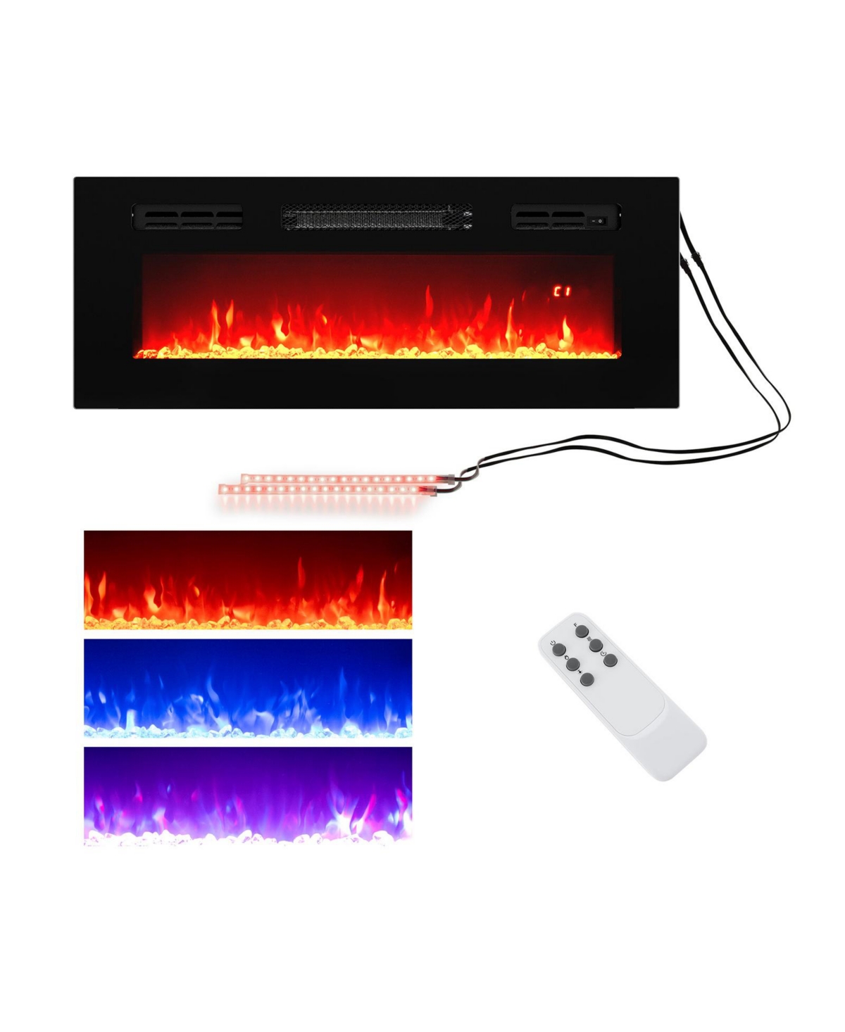 Click here for Sugift 36 Inches Electric Fireplace Heater Recesse... prices
