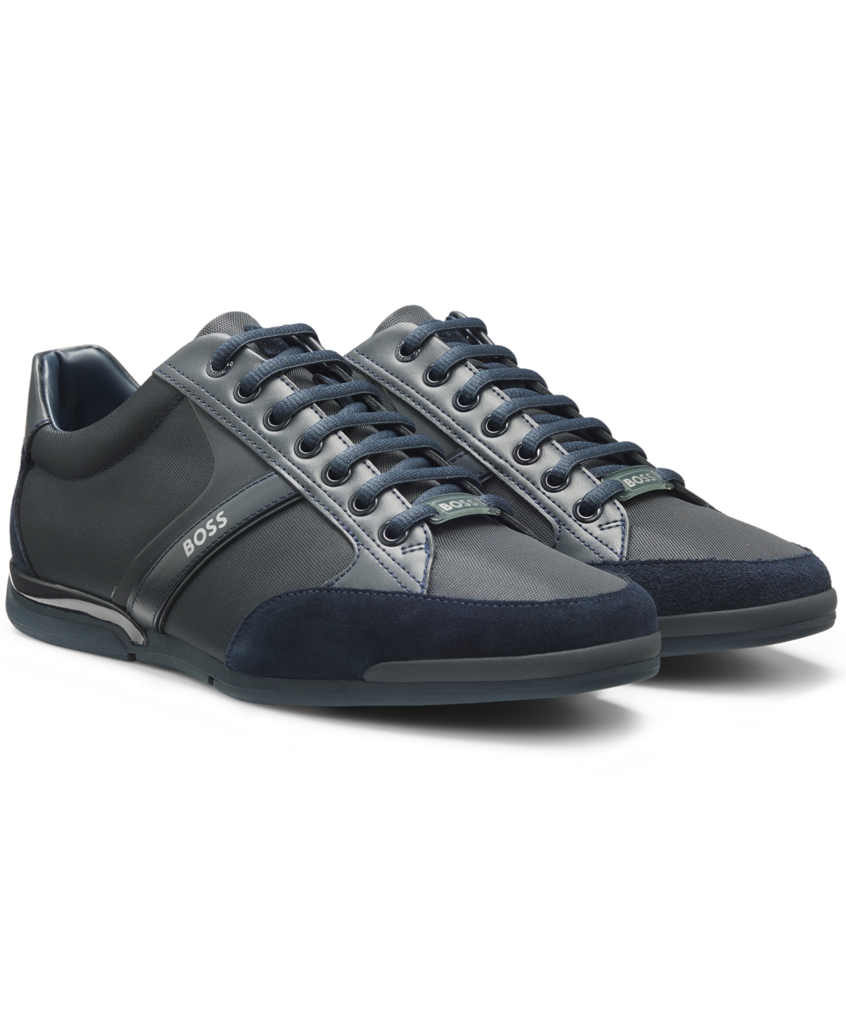 Click here for Boss by Hugo Boss Mens Mixed-Material Trainers Sne... prices