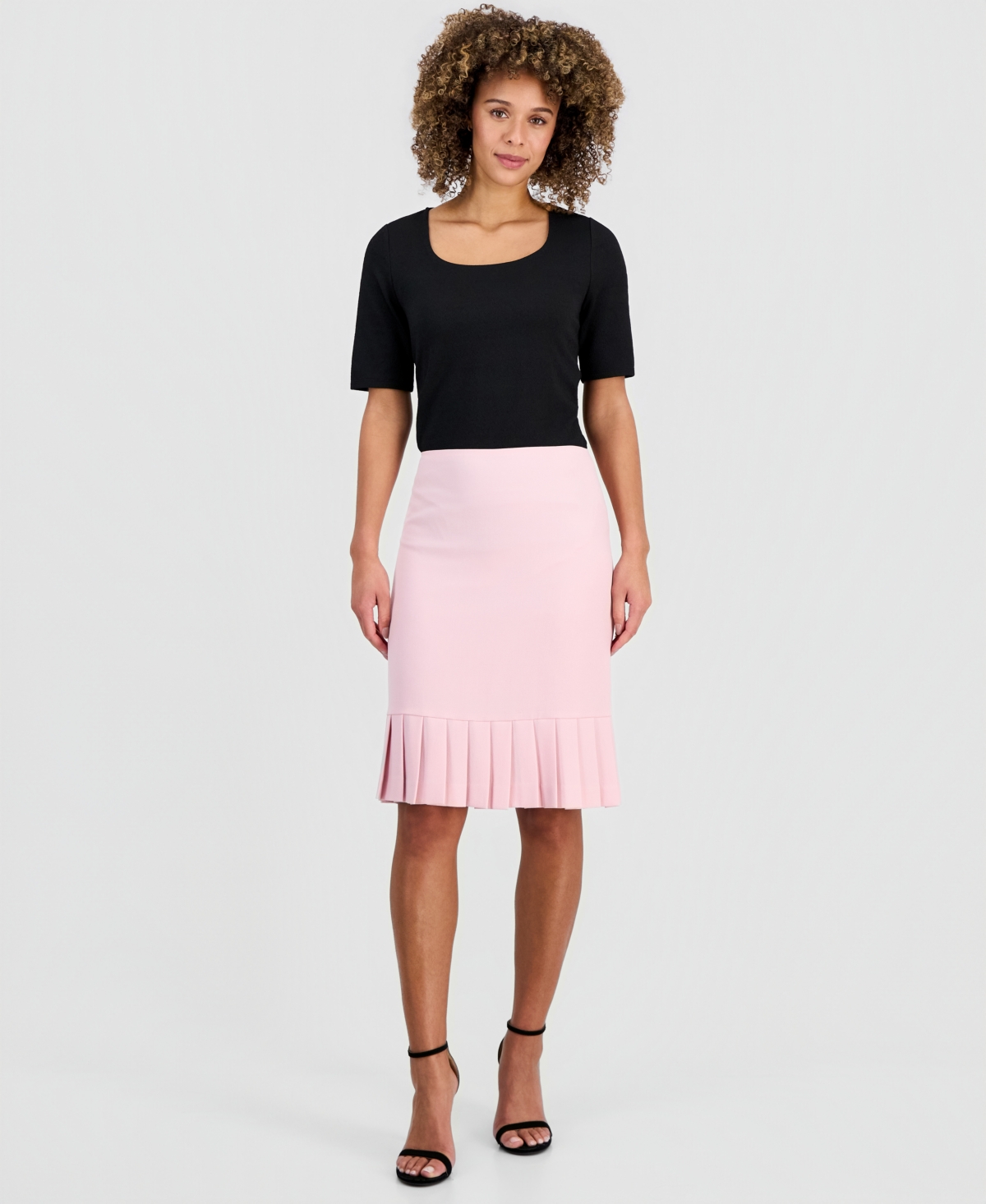 Click here for Kasper Womens Pleated-Hem Midi Skirt - Tutu Pink prices