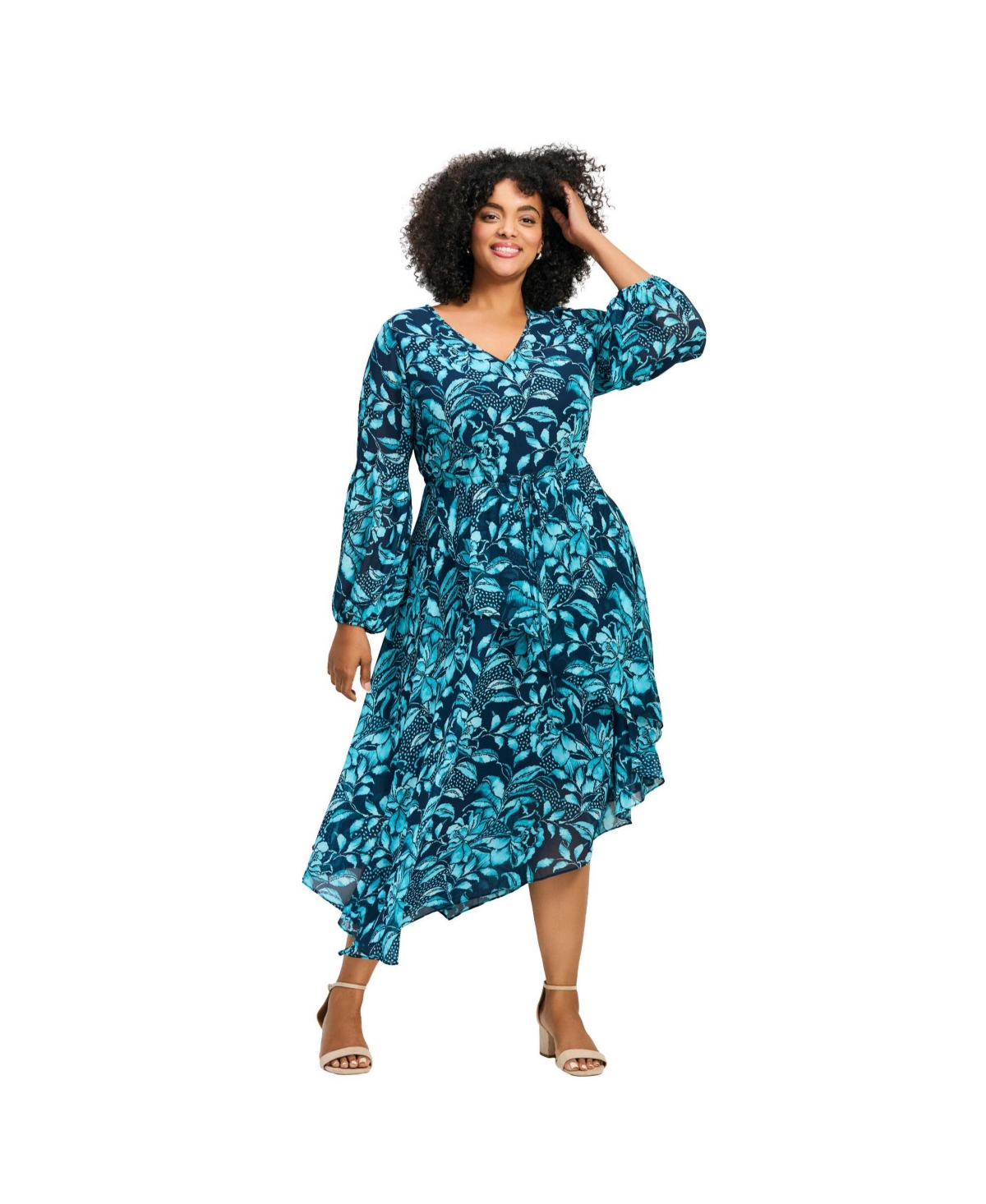 Click here for Avenue Womens Plus Size Endless Love Chiffon Dress... prices