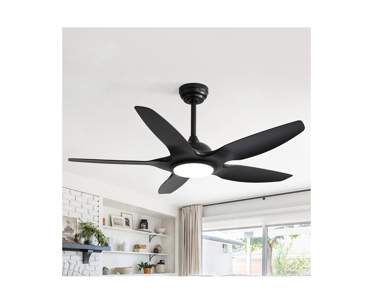 Click here for Sofucor 48-inch Matte Black 5-Blade Ceiling Fan wi... prices
