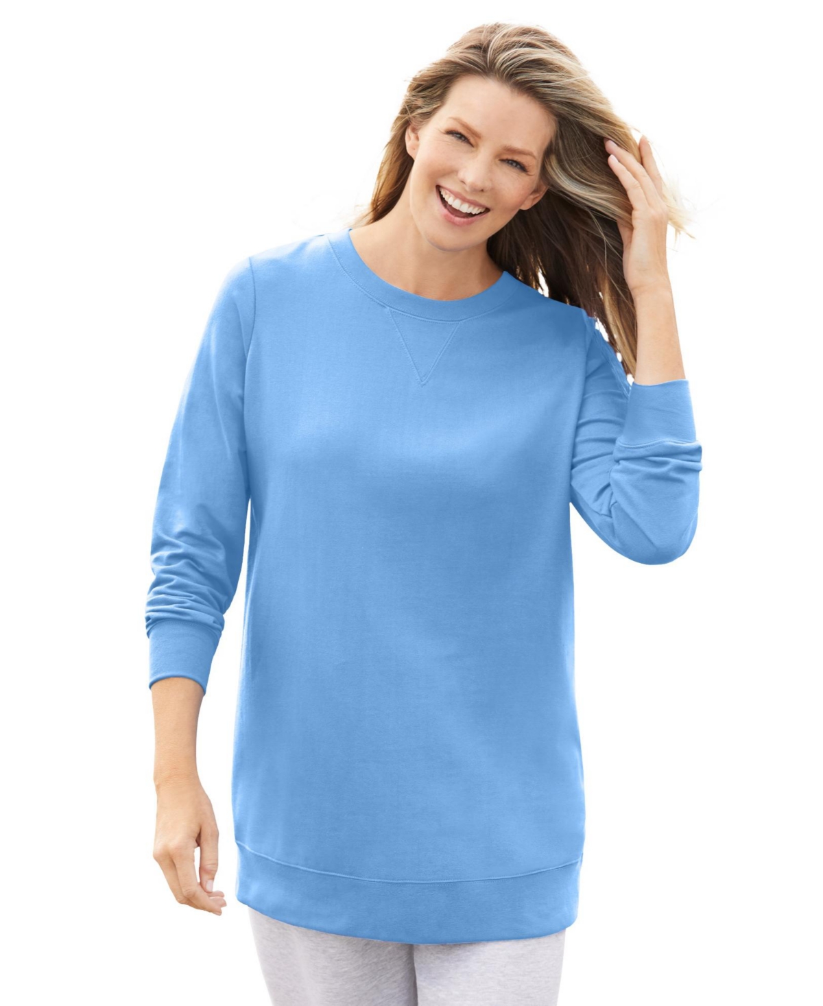 Click here for Woman Within Plus Size Within Fleece Sweatshirt -... prices