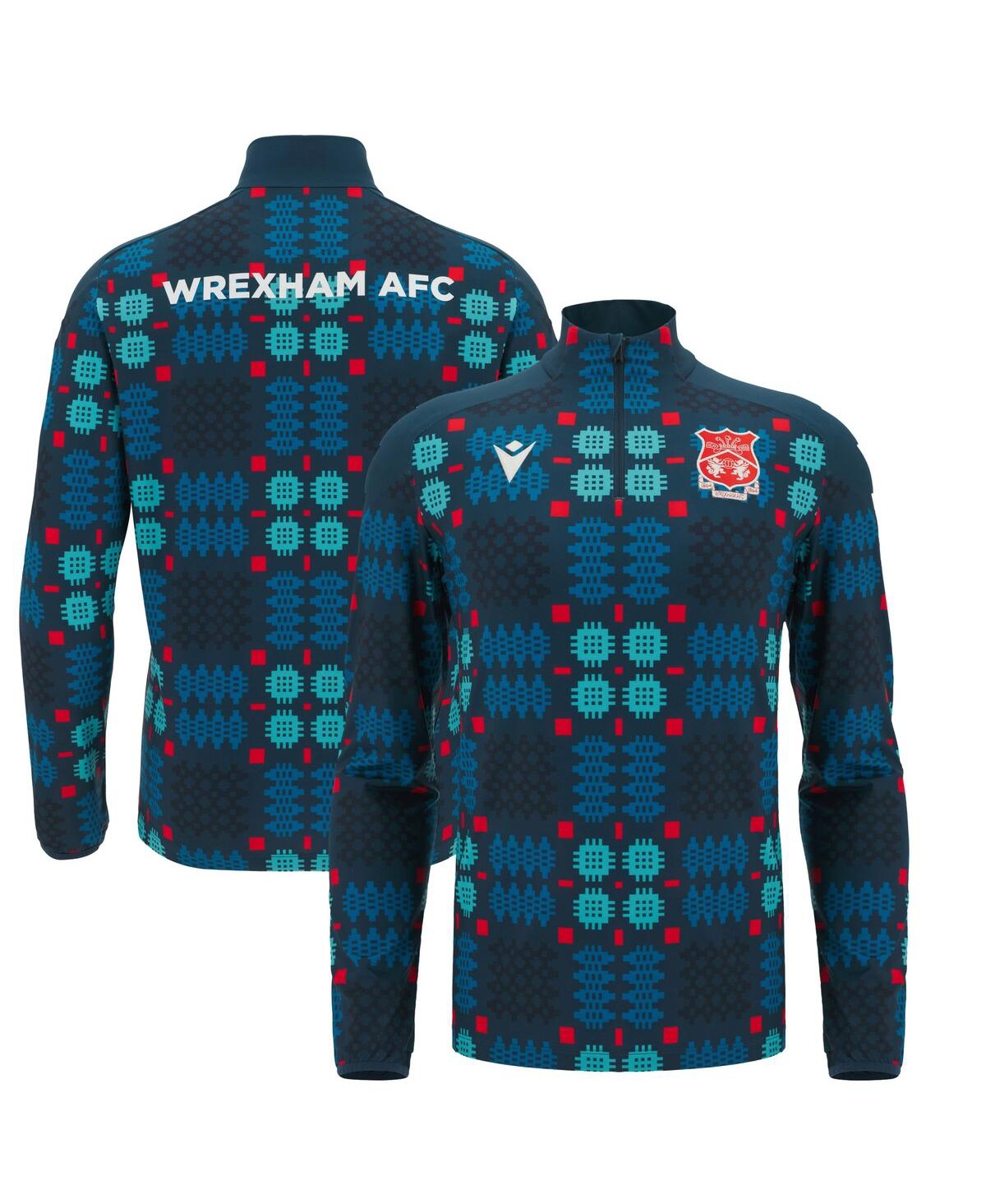 Click here for Macron Mens Blue Wrexham Warm-Up Quarter-Zip Pullo... prices