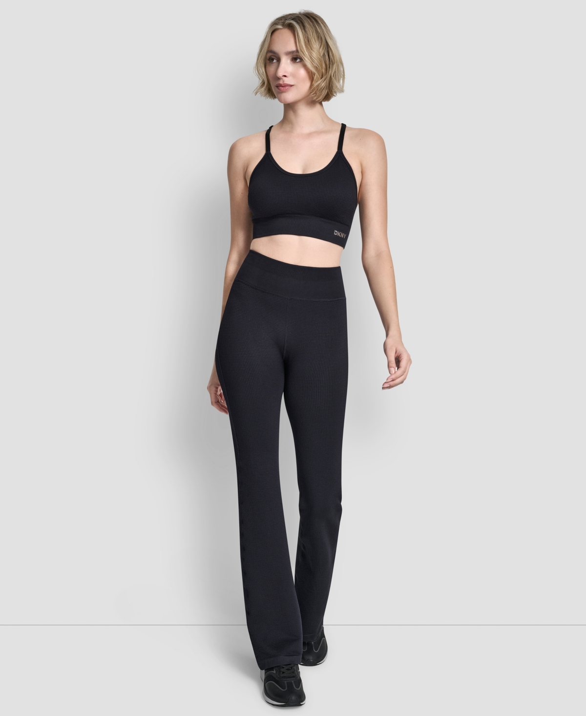 Click here for Dkny Womens Super High Waist Flare Pants - Black prices