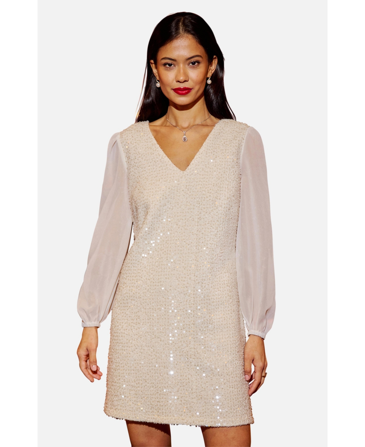 Click here for Yumi Womens WomensSequin Tunic Dress With Tie Back... prices