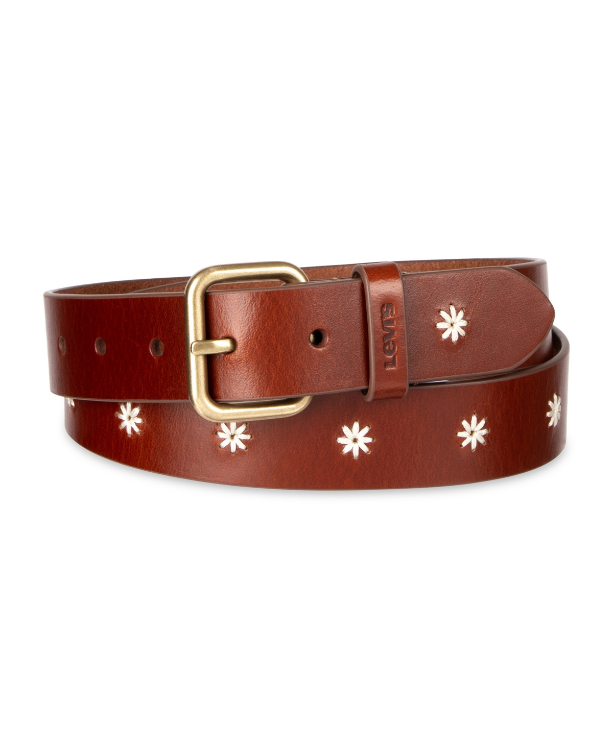 Click here for Levis Womens Casual Floral Embroidered Belt - Cogn... prices