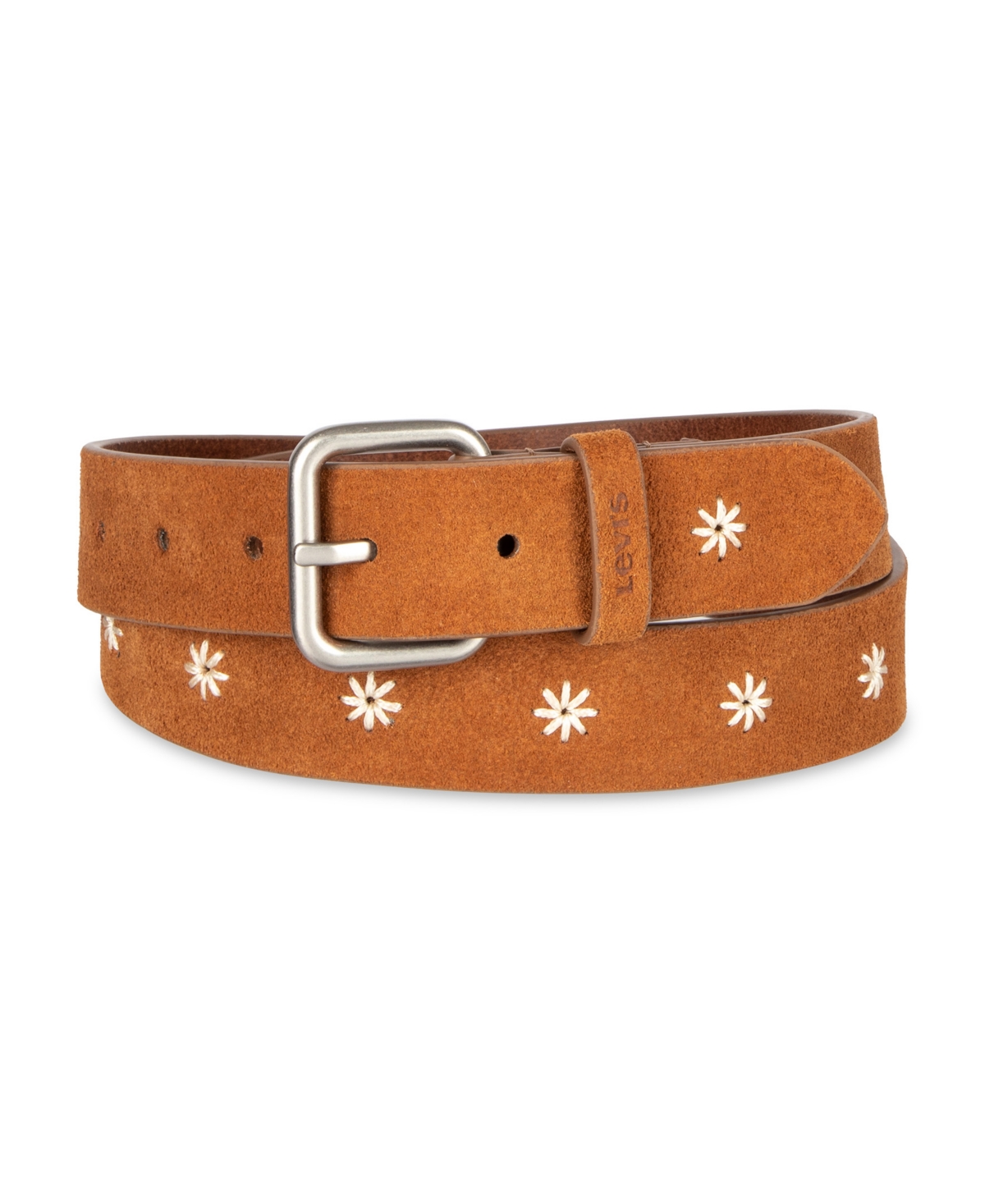 Click here for Levis Womens Casual Floral Embroidered Belt - Tan... prices