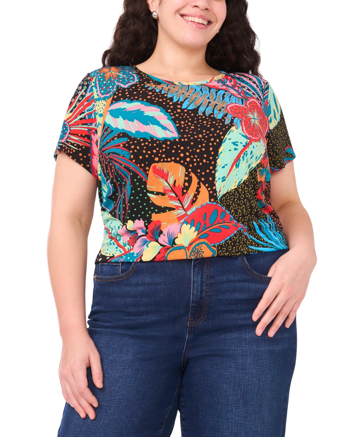 Click here for Vince Camuto Plus Size Short-Sleeve T-Shirt - Rich... prices