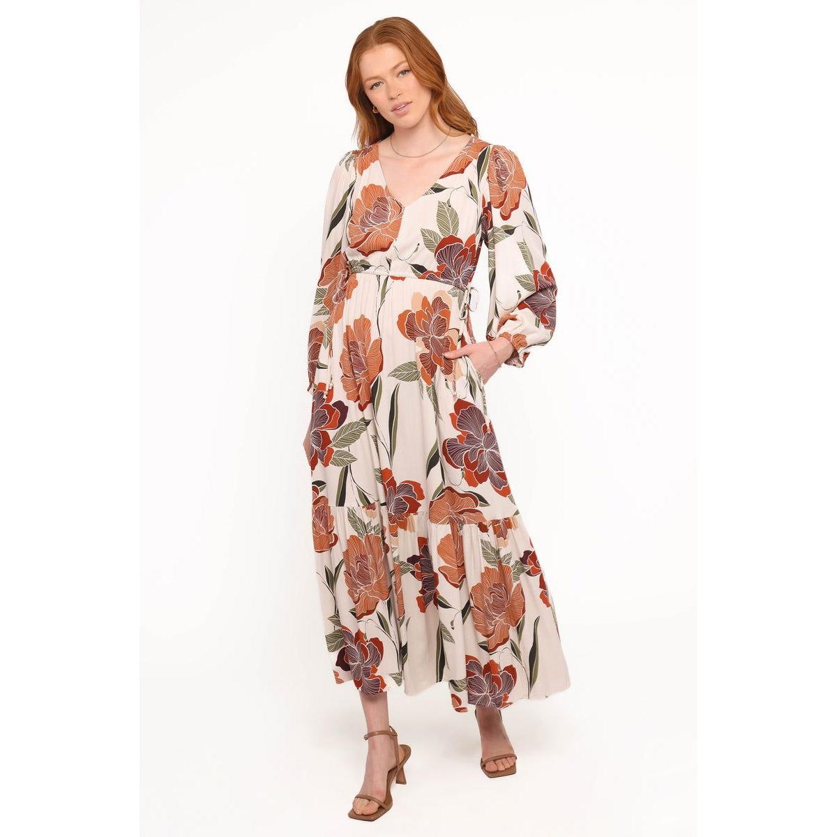 Click here for Petal and Pup Womens Cerwin Midi Dress - Fall flor... prices
