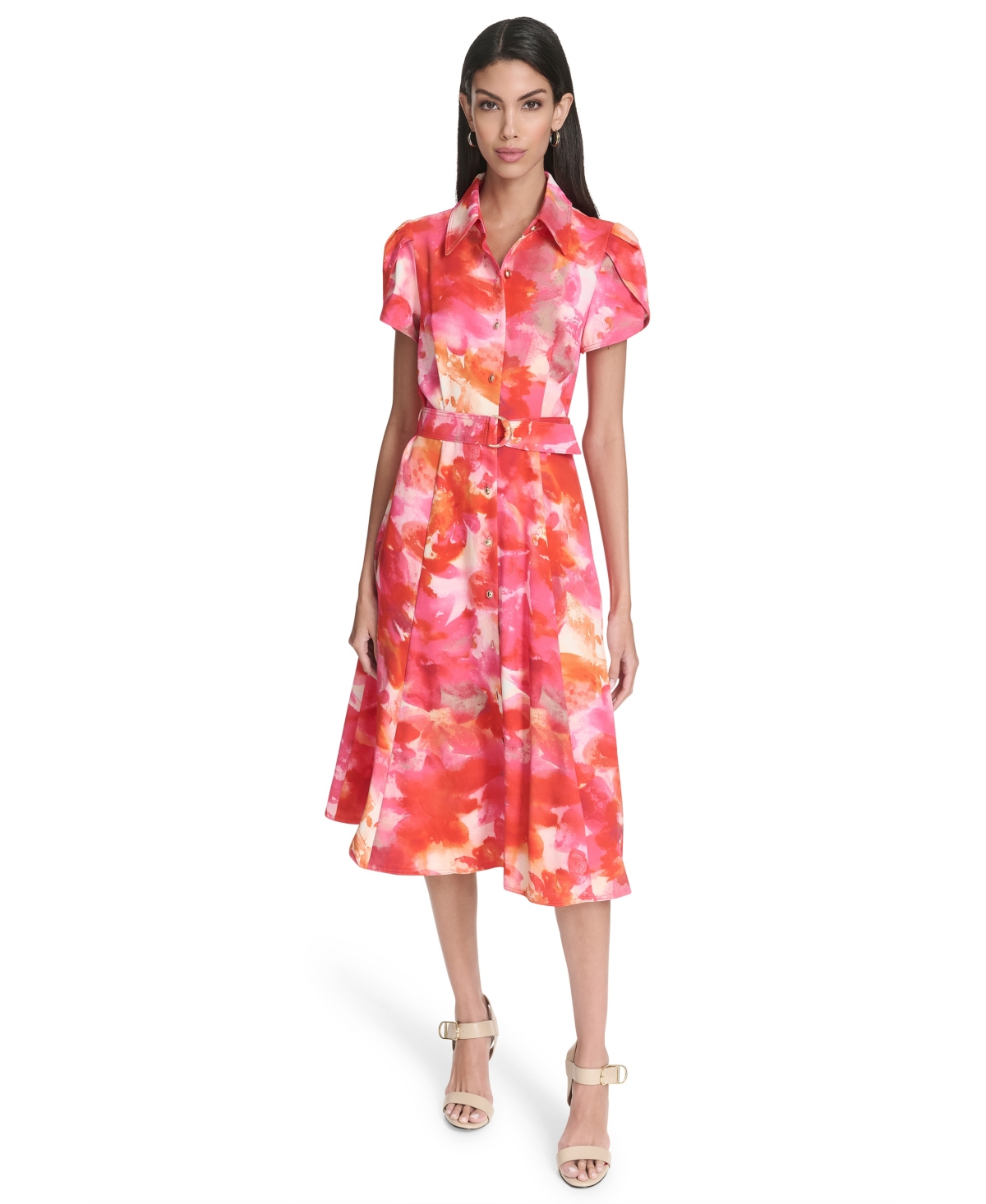 Click here for Halston Womens Tulip Printed Dress - Impressionist... prices