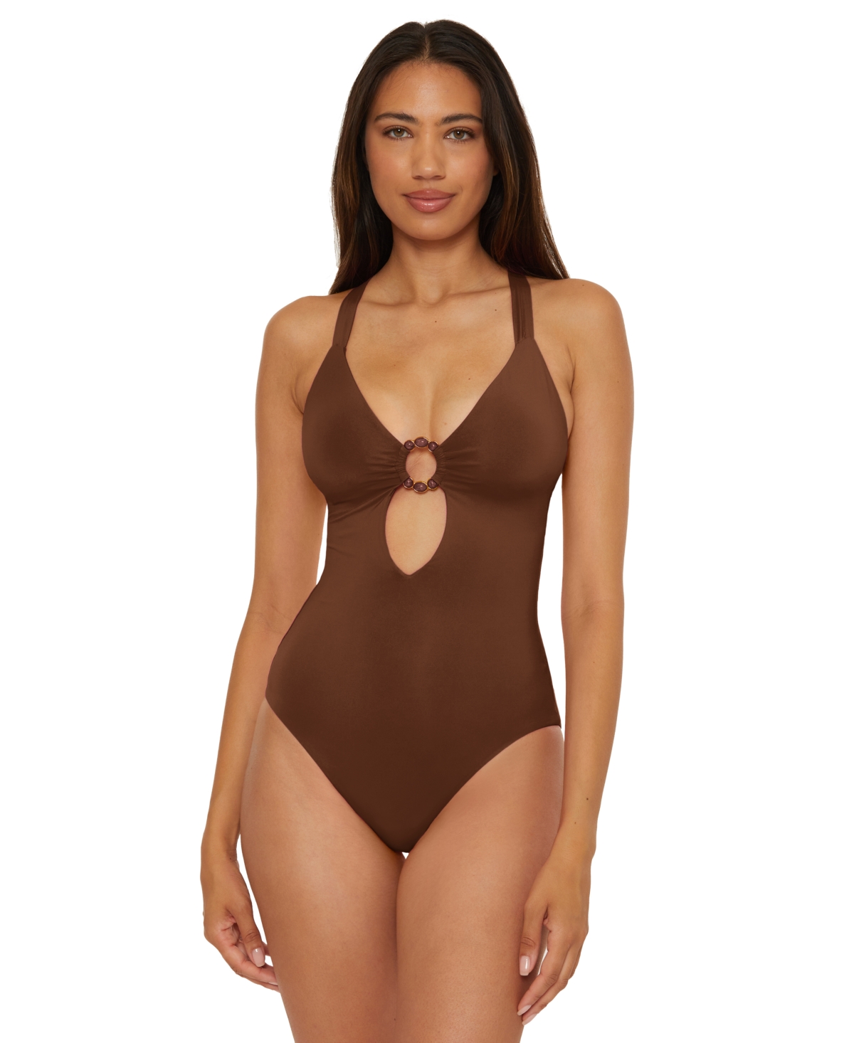 Click here for Becca Womens Marble Canyon Ring One-Piece Swimsuit... prices