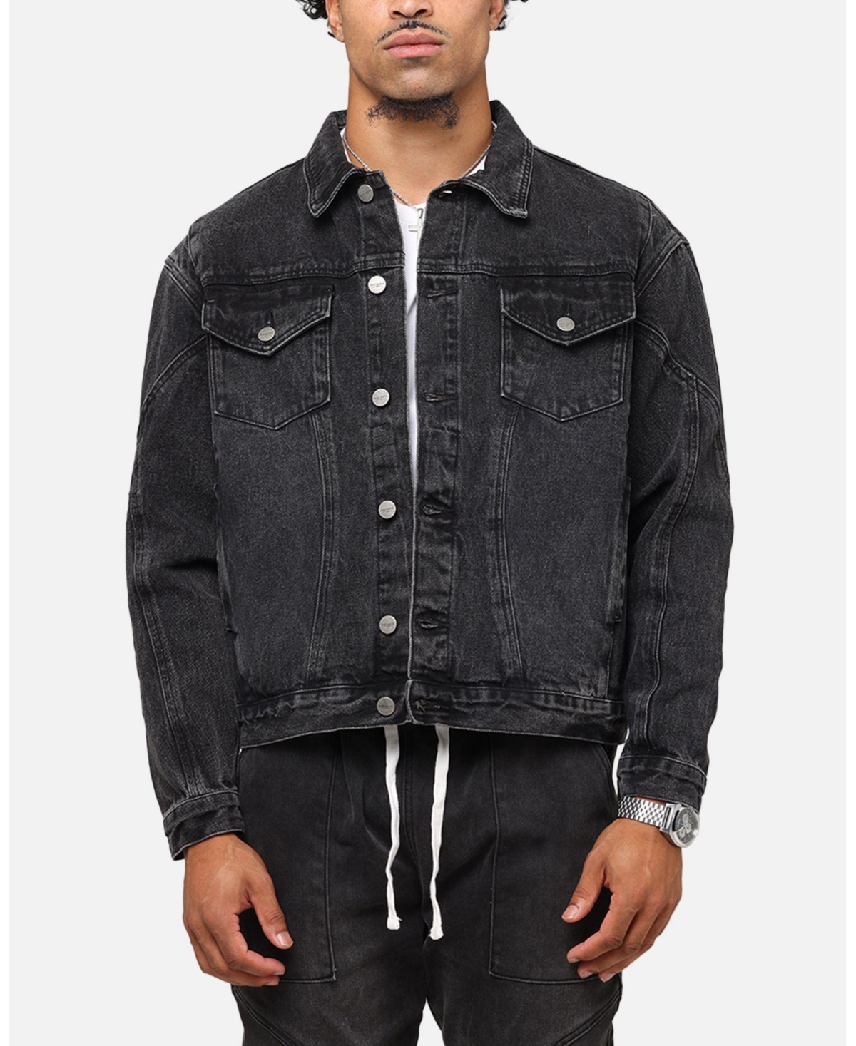 Click here for Saint Morta Mens Armoury Denim Jacket - Black prices