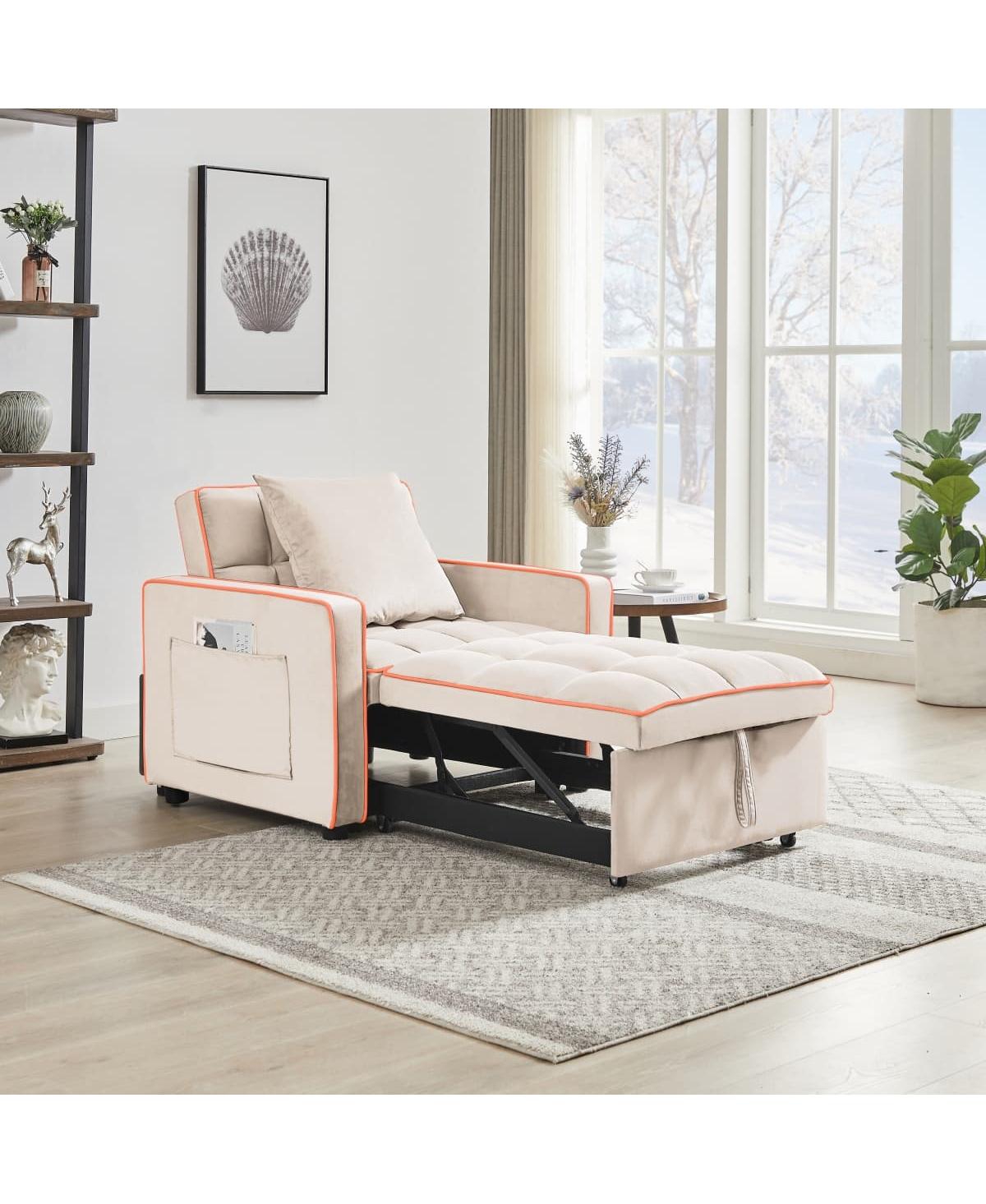 Click here for Maison Boucle 3-in-1 Convertible Velvet Chair Bed... prices