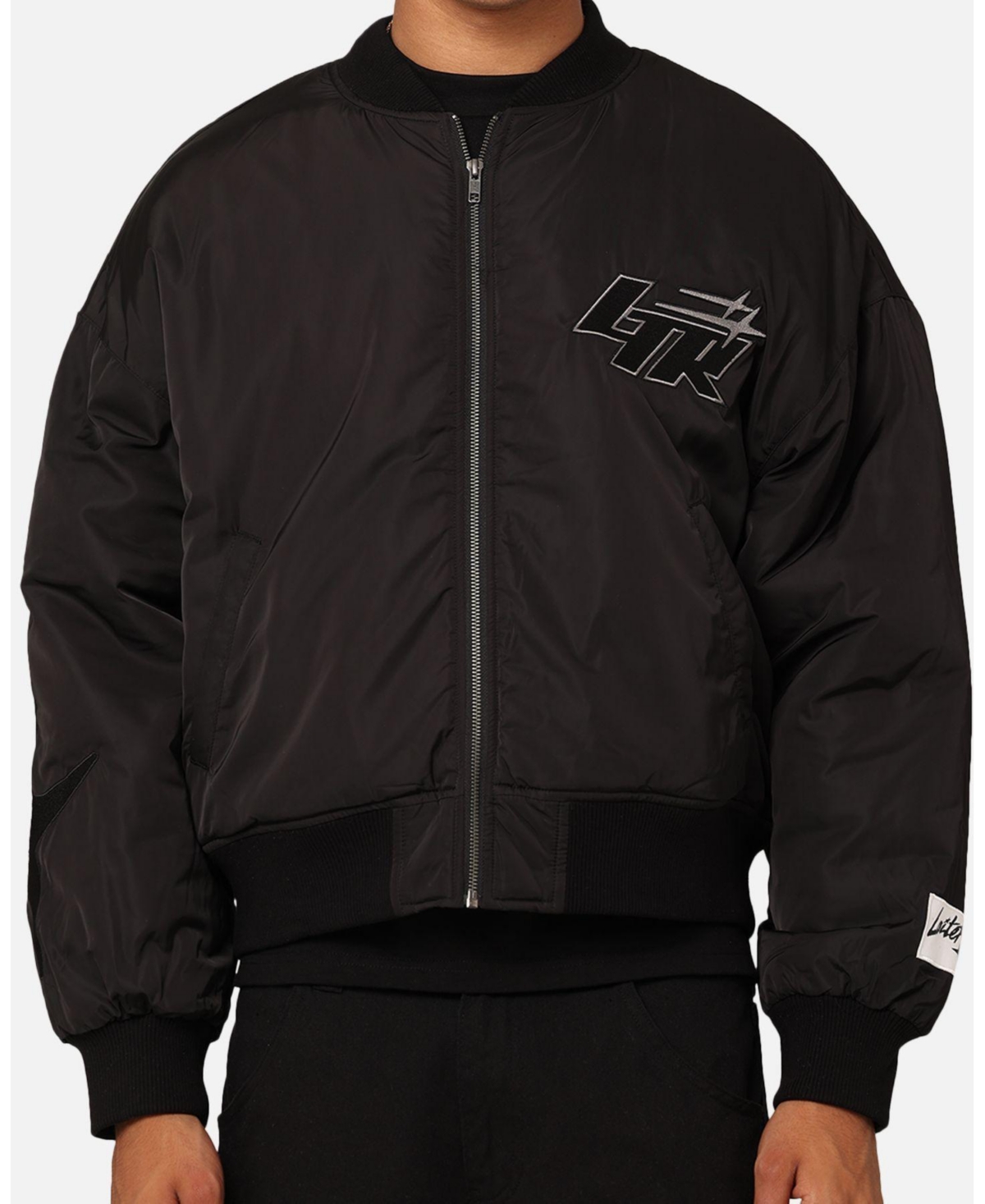 Click here for Loiter Mens Shadow Cropped Bomber Jacket prices