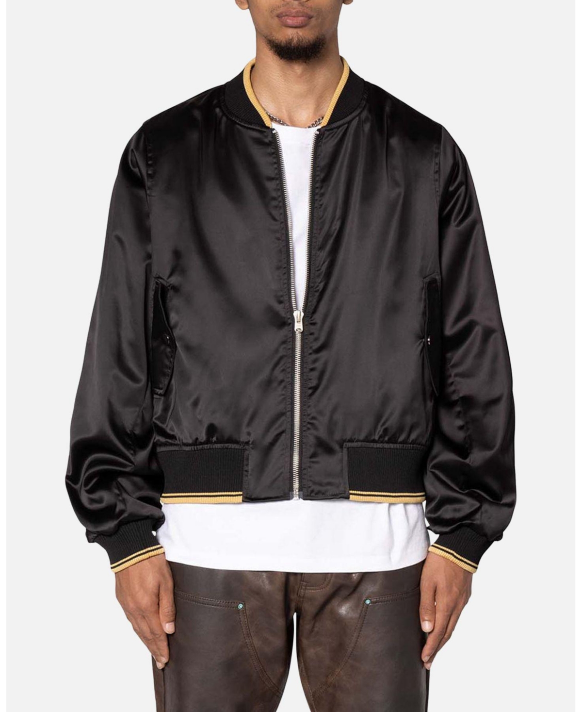Click here for mnml Mens Dark Bark Double Zip Jacket prices