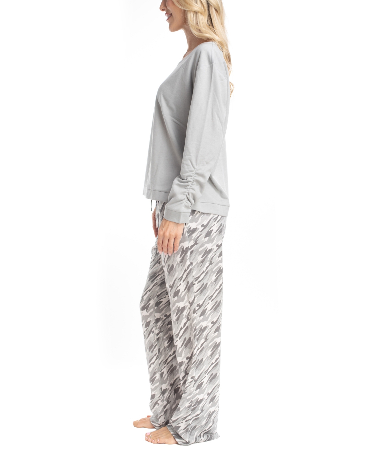 Click here for Muk Luks Womens Sweater Weather Pajama Set - Grey-... prices
