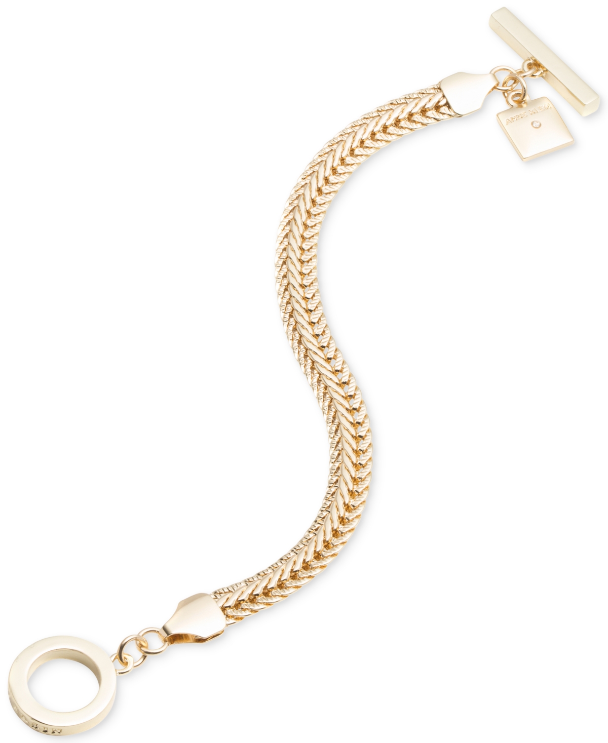 Click here for Anne Klein Gold-Tone Flat Chain Toggle Bracelet -... prices