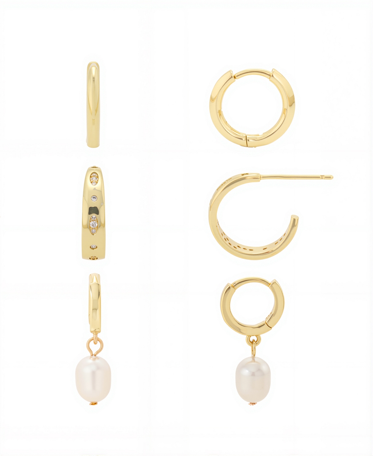 Click here for Unwritten Cubic Zirconia Post Hoop Fresh Water Mot... prices